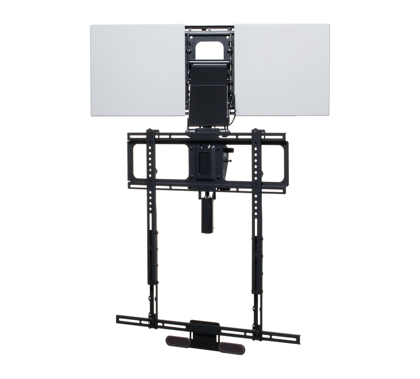MM815 Motorized Drop Down & Swivel Above Fireplace TV Mount