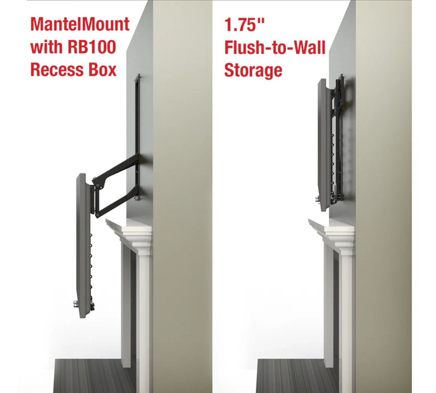 RB100 Recess Box - MantelMount Pull Down TV Mount Accessory