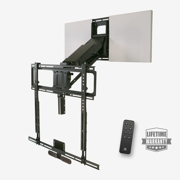 MM815 Motorized Drop Down & Swivel Above Fireplace TV Mount | MantelMount